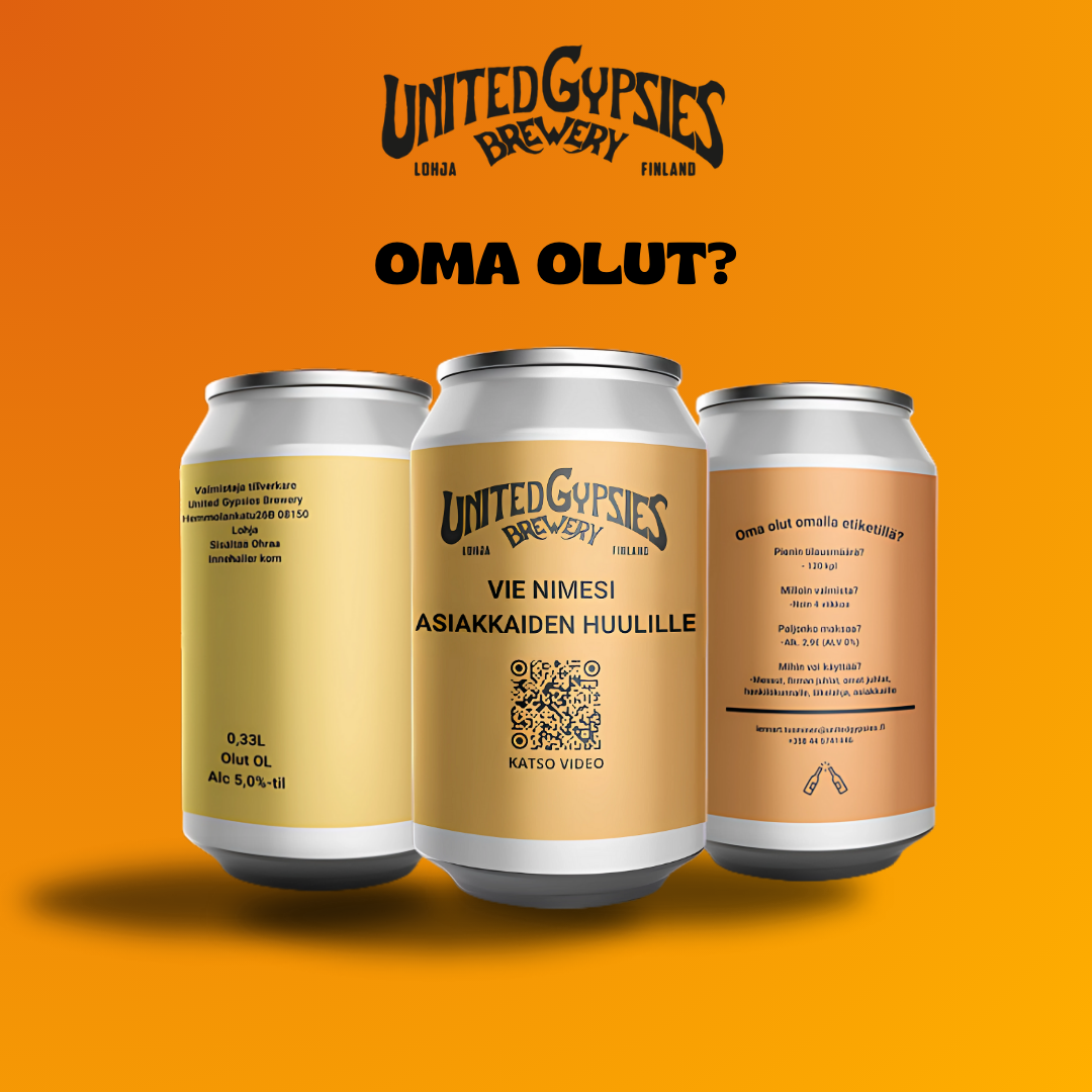 oma olut - United Gypsies Brewery - luo oma olut tarinasi!